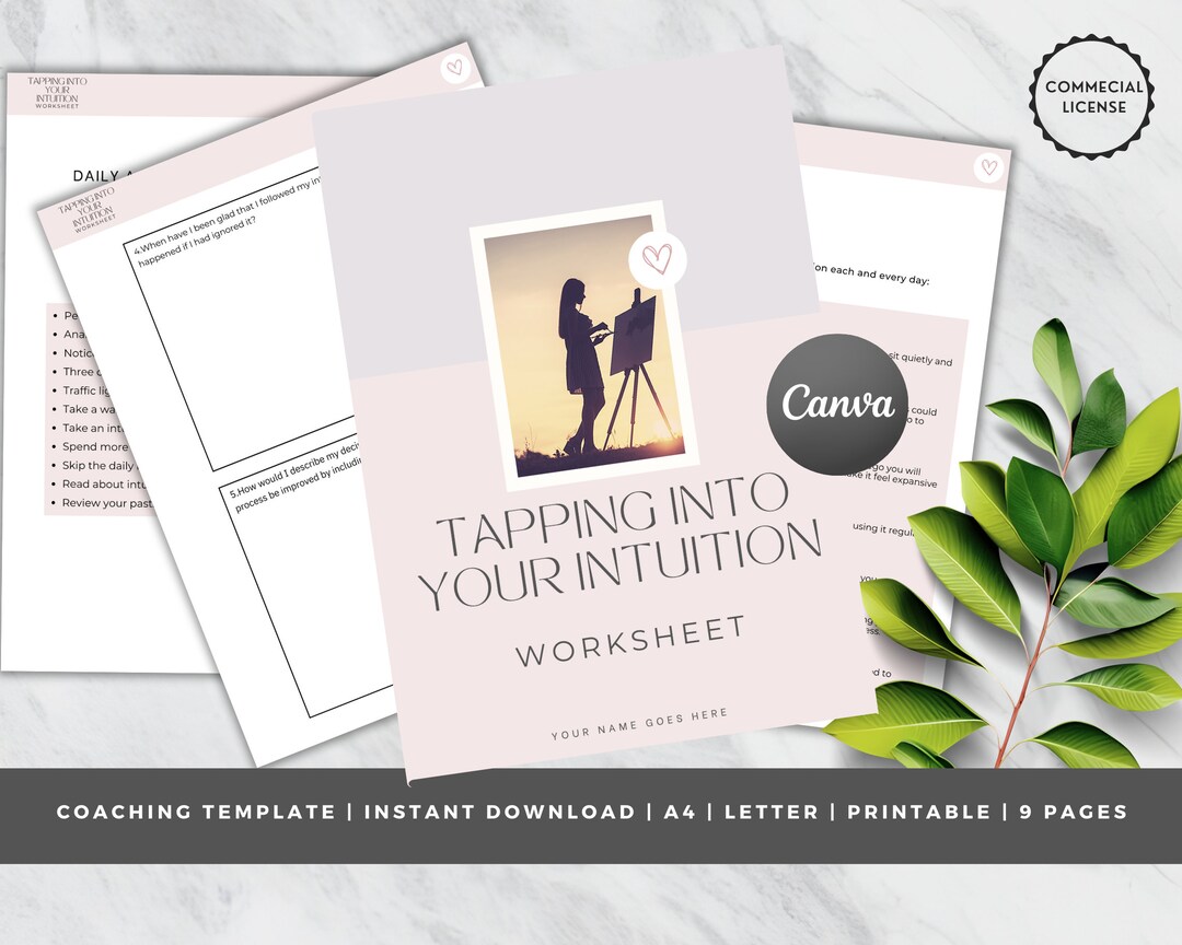 Coaching Worksheet, INSTANT DOWNLOAD, Self Help Journal, Spiritual ...