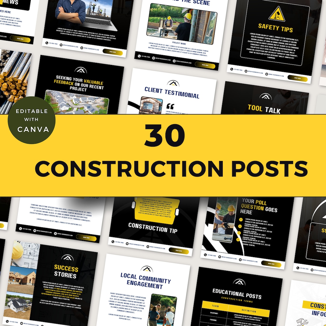 Construction Instagram Post | Construction Company Templates | Home ...