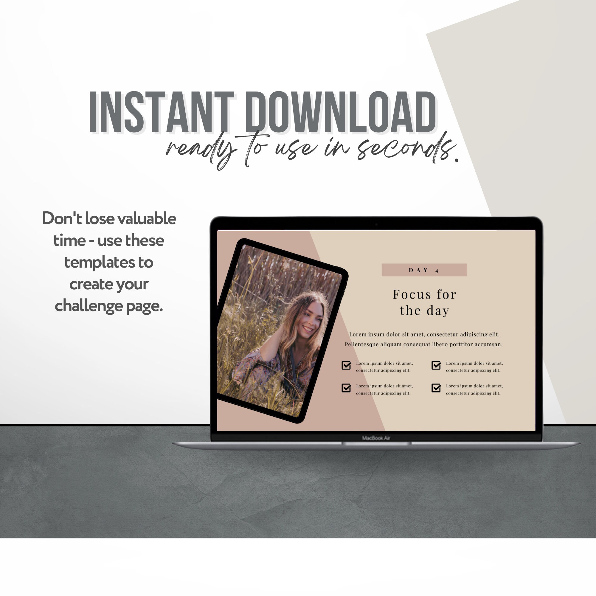 Promote Your 5 Day Challenge INSTANT DOWNLOAD Canva Challenge Page ...