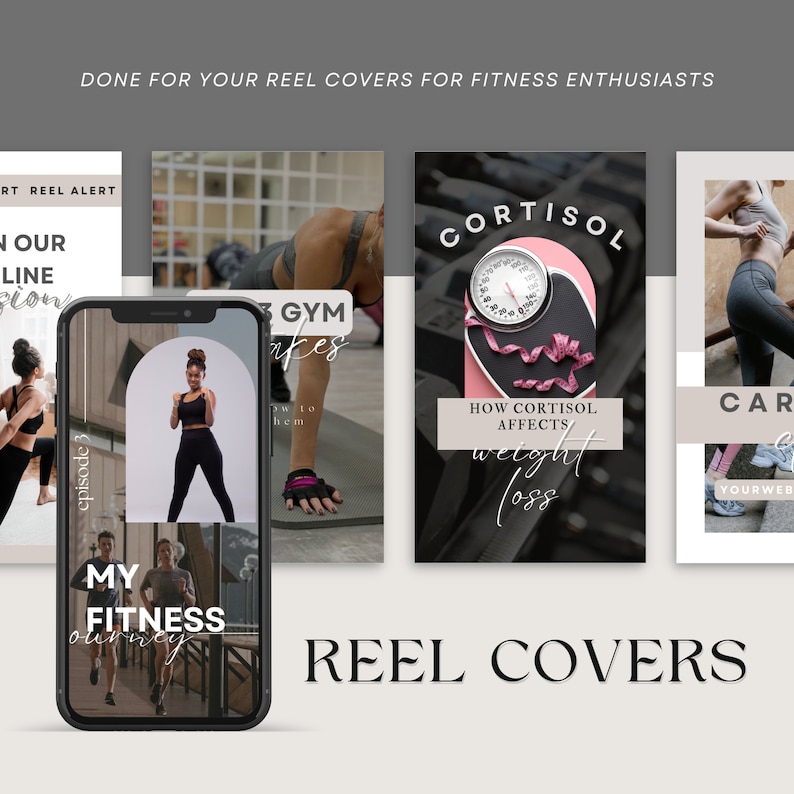 Personal Trainer Reel Cover Templates | Fitness Instagram Posts ...