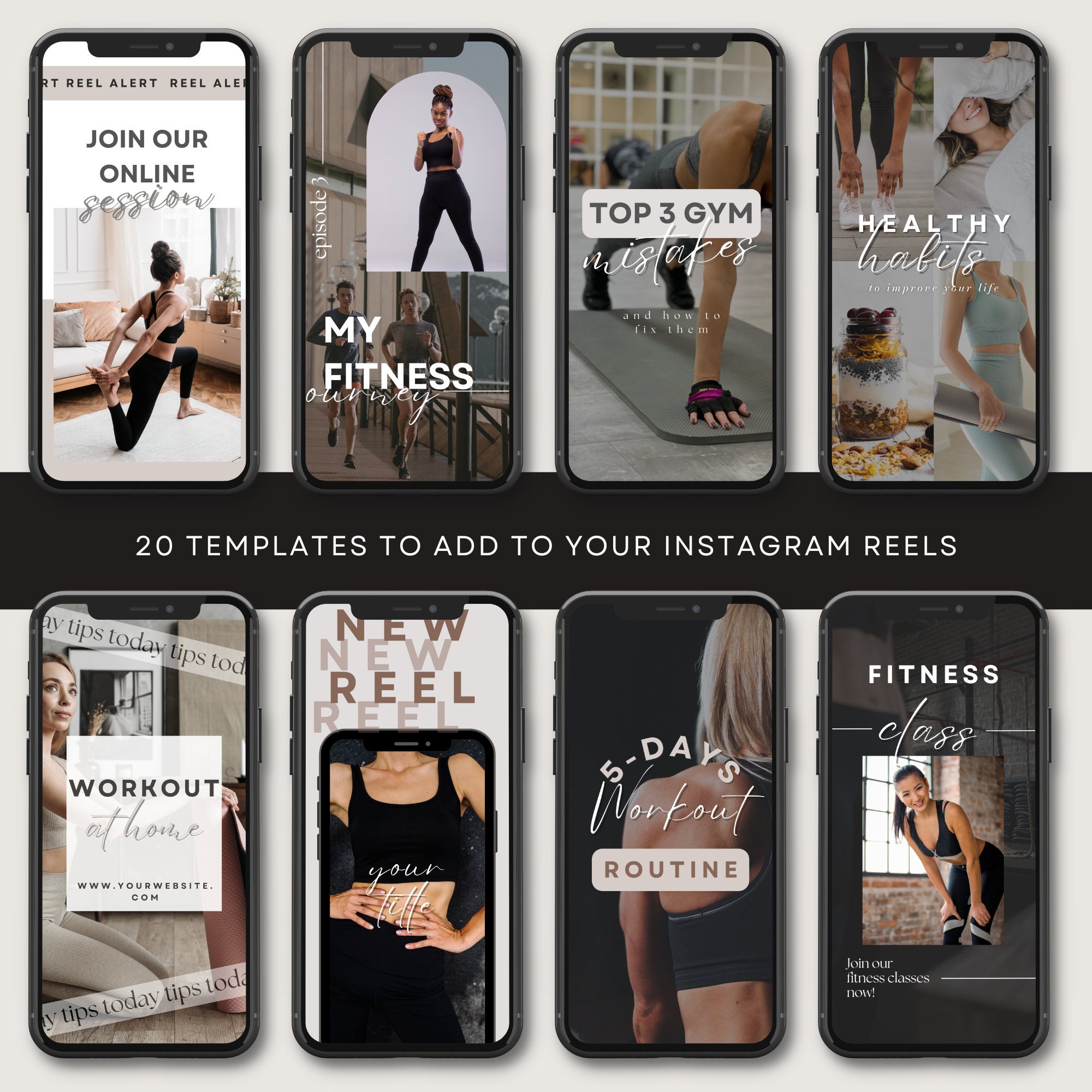 Personal Trainer Reel Cover Templates | Fitness Instagram Posts ...