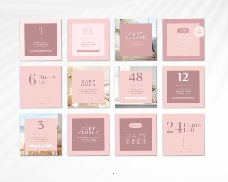 Countdown Posts Instagram Templates INSTANT DOWNLOAD Editable in Canva ...