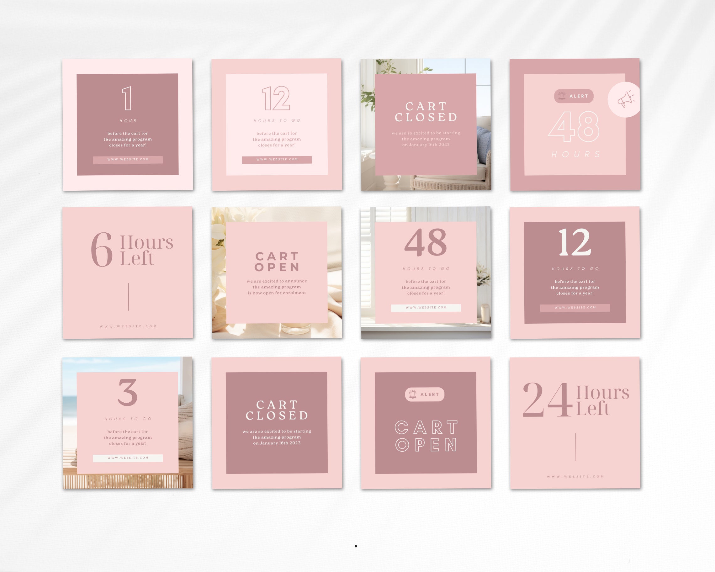 Countdown Posts Instagram Templates | INSTANT DOWNLOAD | Editable in ...