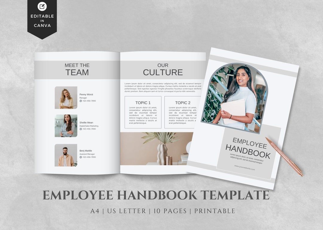 Small Business Employee Handbook Template | INSTANT DOWNLOAD | Human ...