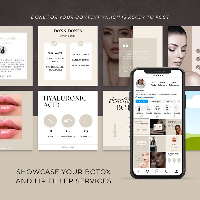 Botox and Filler Instagram Posts | Poster Digital Version Instagram ...