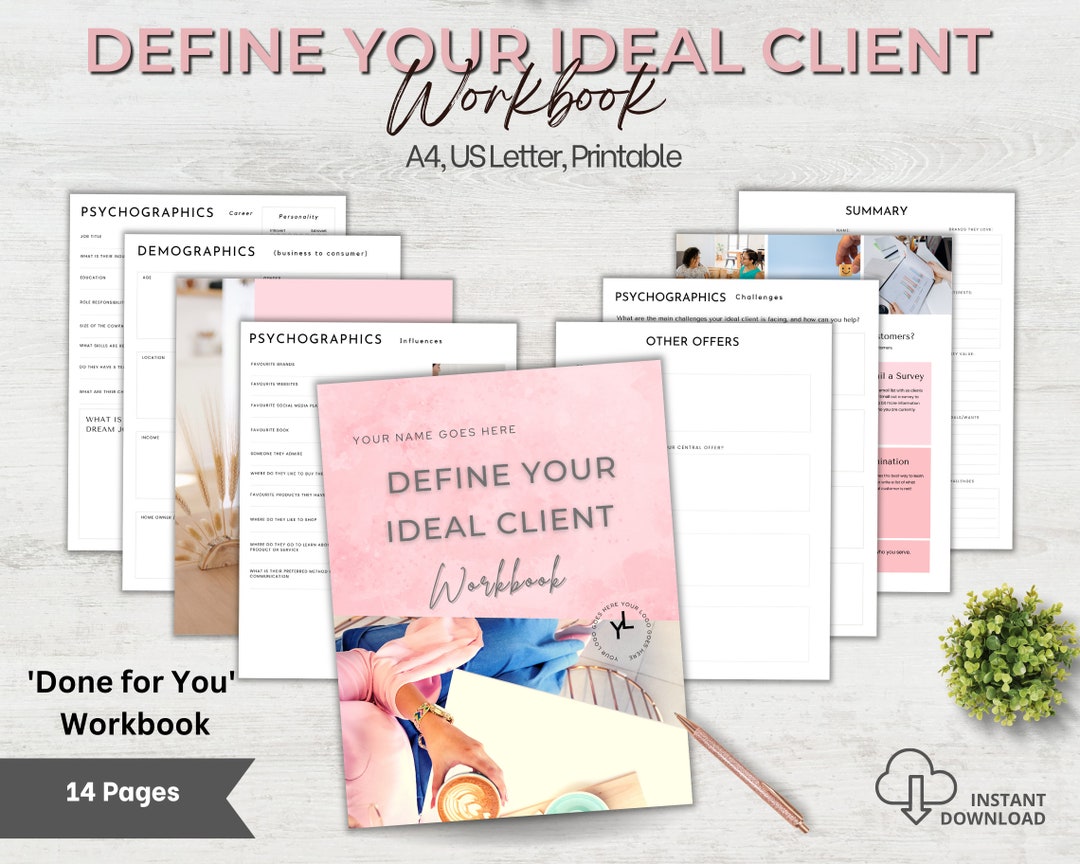 Business Workbook, INSTANT DOWNLOAD, Target Audience, Business Template ...