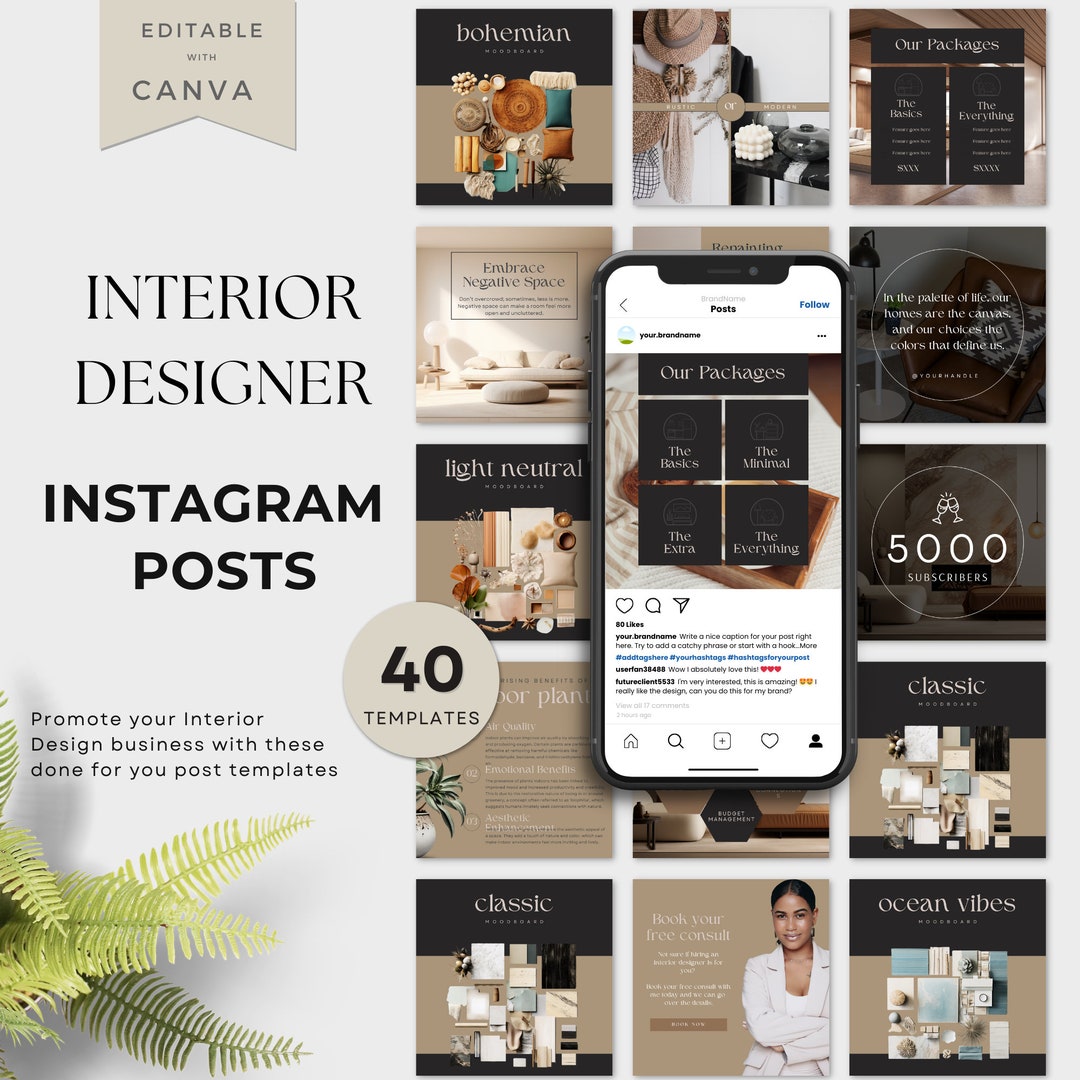 Aesthetic Interior Design Template | Social Media for Interior Design ...
