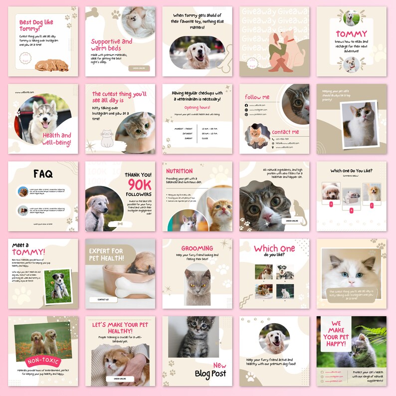 Pet Shop Social Media Posts | Pet Blogger Templates | Pet Products ...