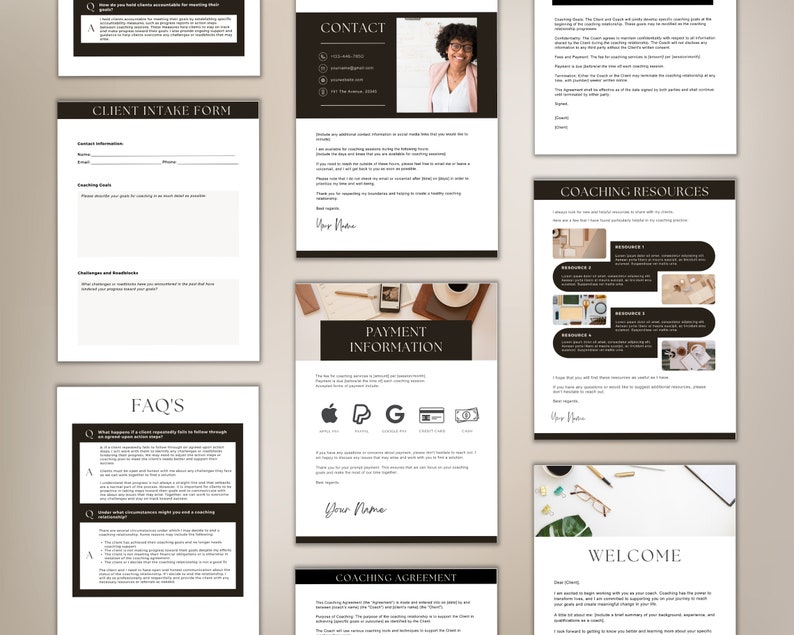 Coaching Welcome Pack | INSTANT DOWNLOAD | Intake Forms for Coaches ...