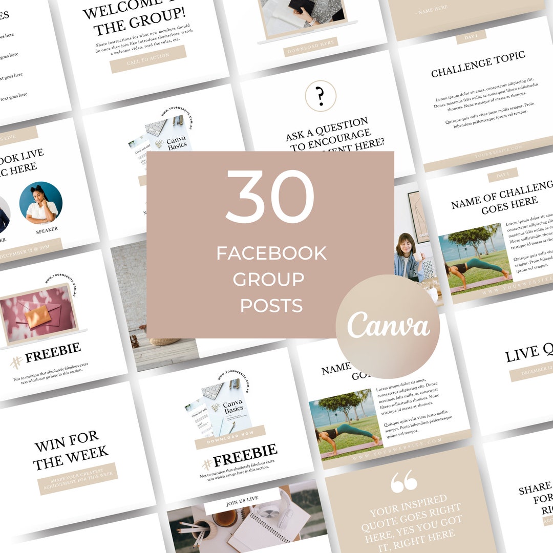 30 Facebook Group Posts INSTANT DOWNLOAD, Engagement Posts, Facebook ...