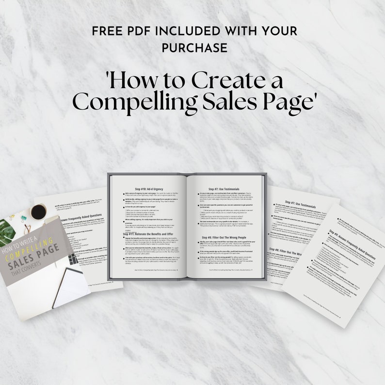 Sales Page Template, Instant Download, Promote Your Course, Canva ...