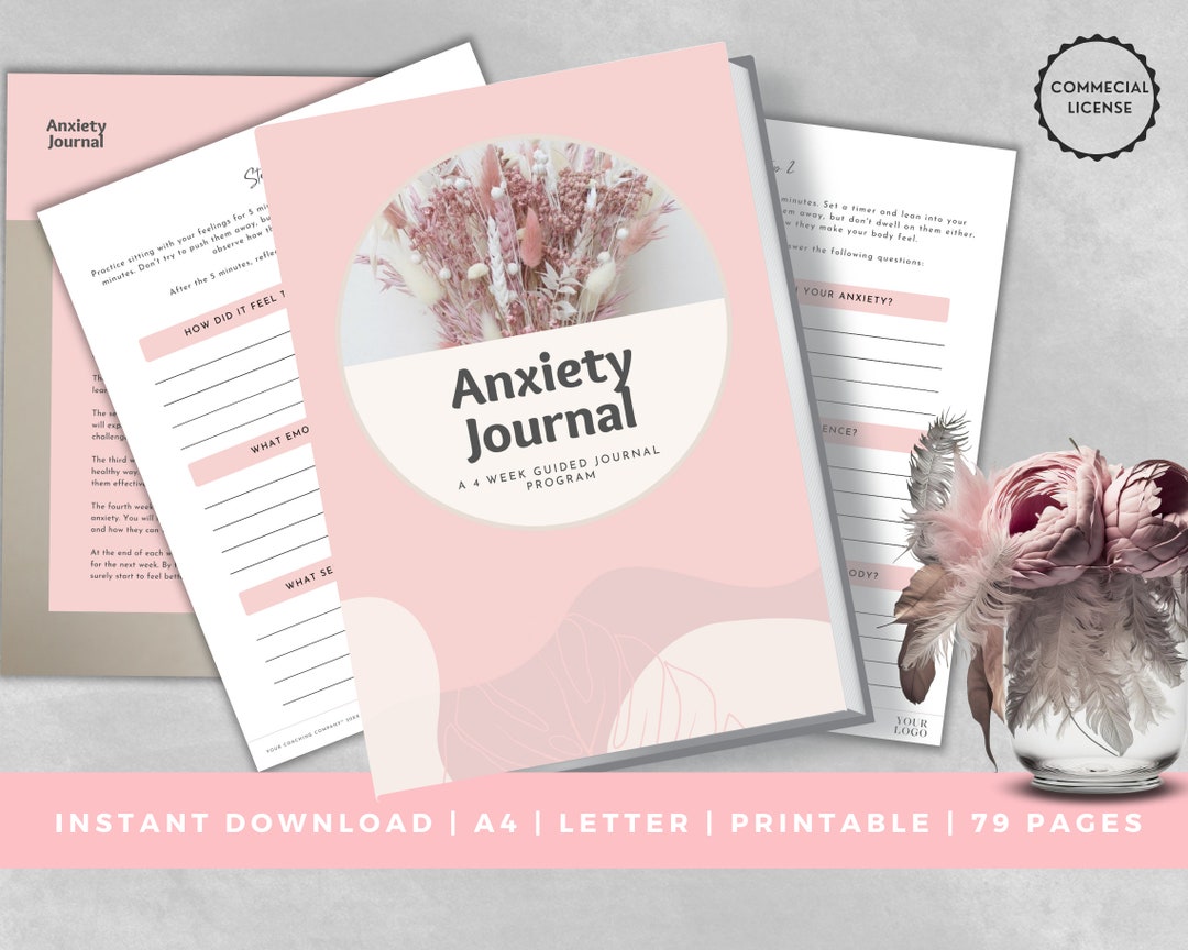Anxiety Journal Prompts | INSTANT DOWNLOAD | Wellness Journal | Self ...
