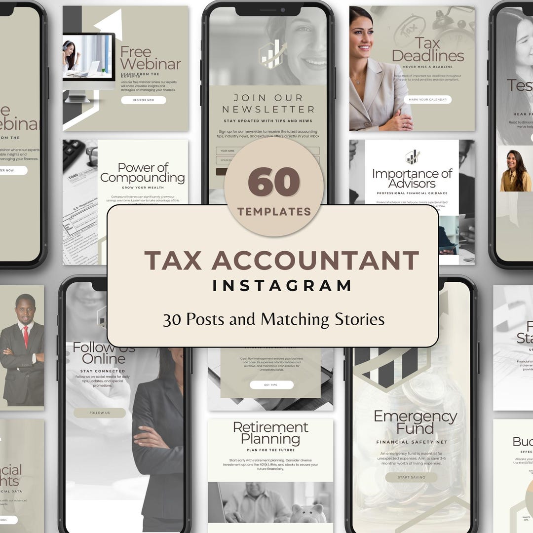 Bookkeeping Instagram Story Templates | Financial Advisor Social Media ...