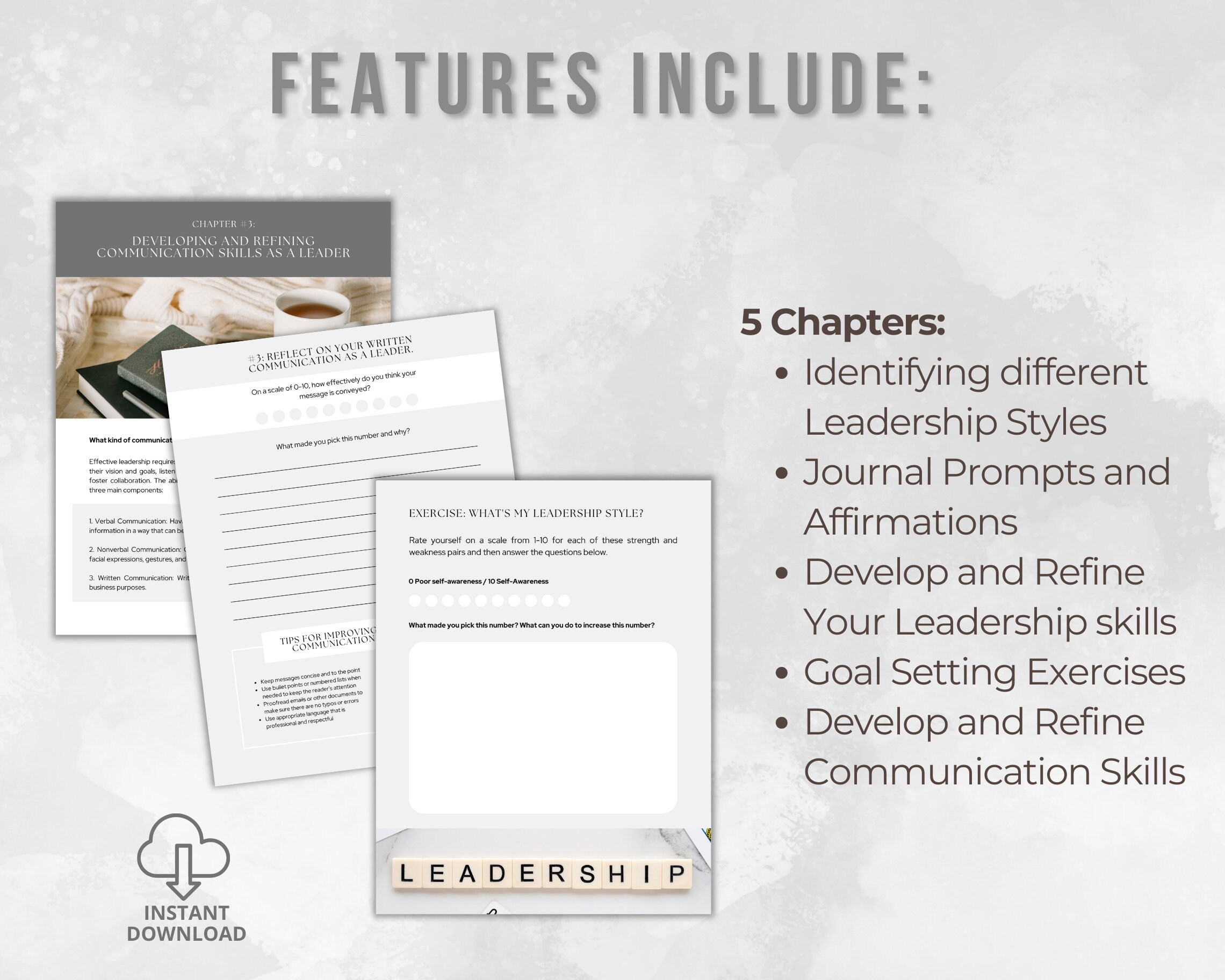Leadership Mindset Workbook Template | INSTANT DOWNLOAD | Leadership ...