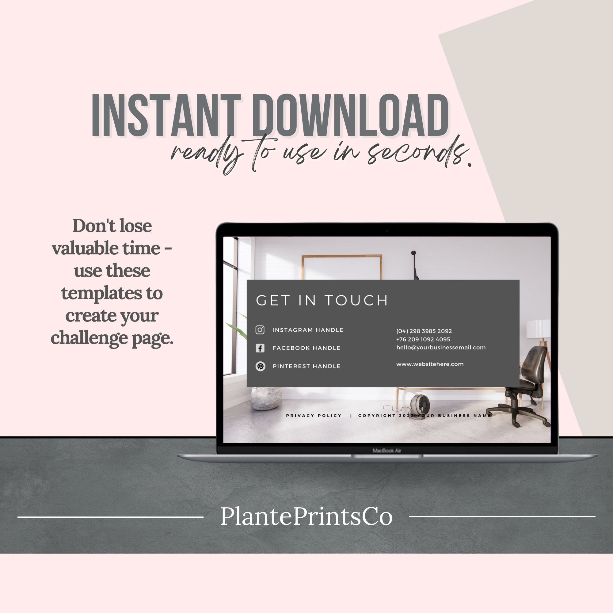 Challenge Promo Page, Instant Download, Canva Templates, Online ...