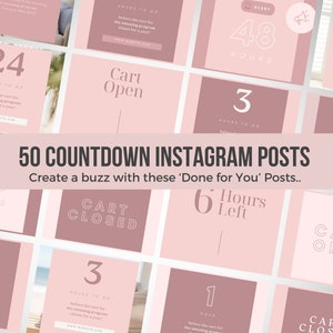 Countdown Posts Instagram Templates INSTANT DOWNLOAD Editable in Canva ...