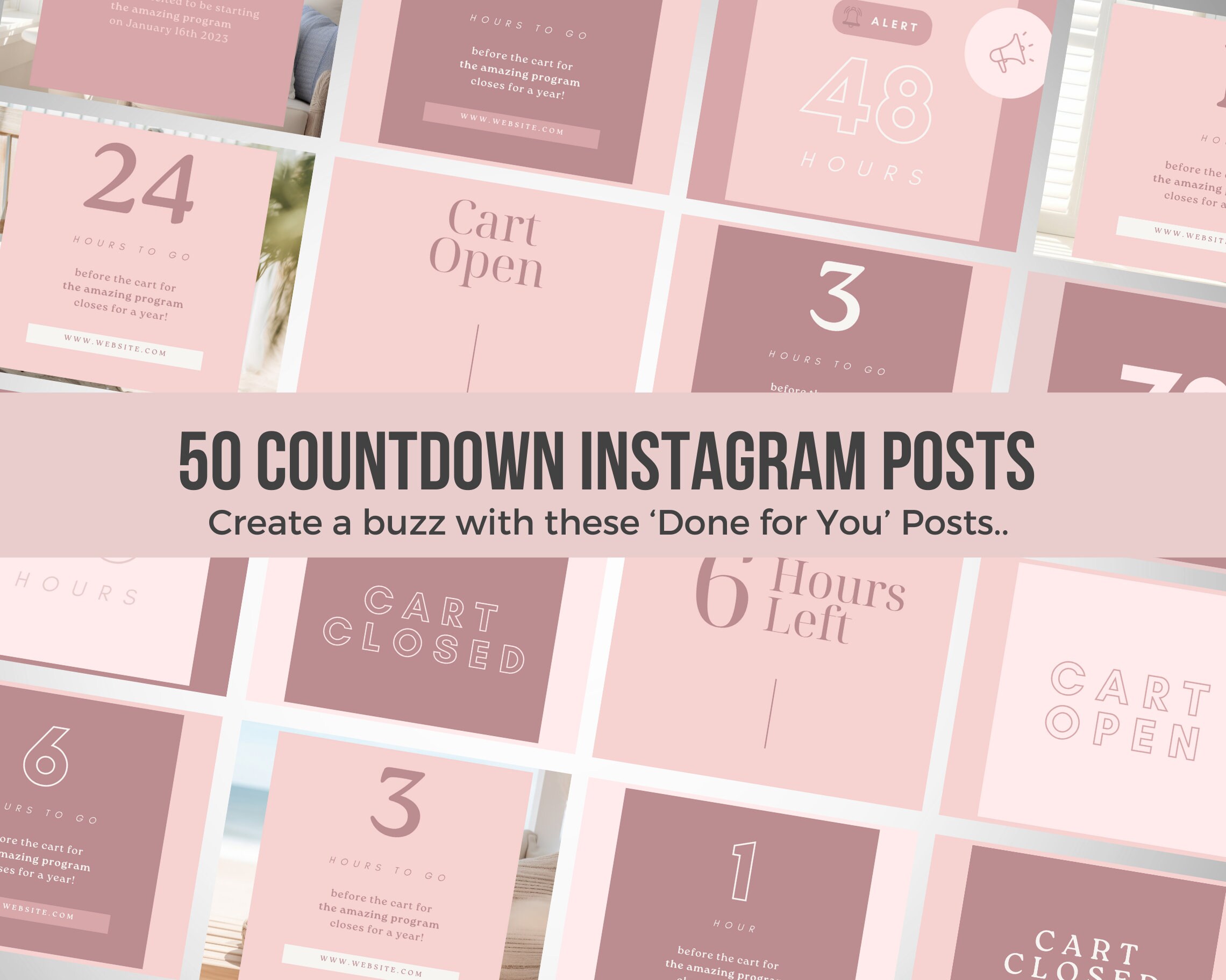 Countdown Posts Instagram Templates | INSTANT DOWNLOAD | Editable in ...