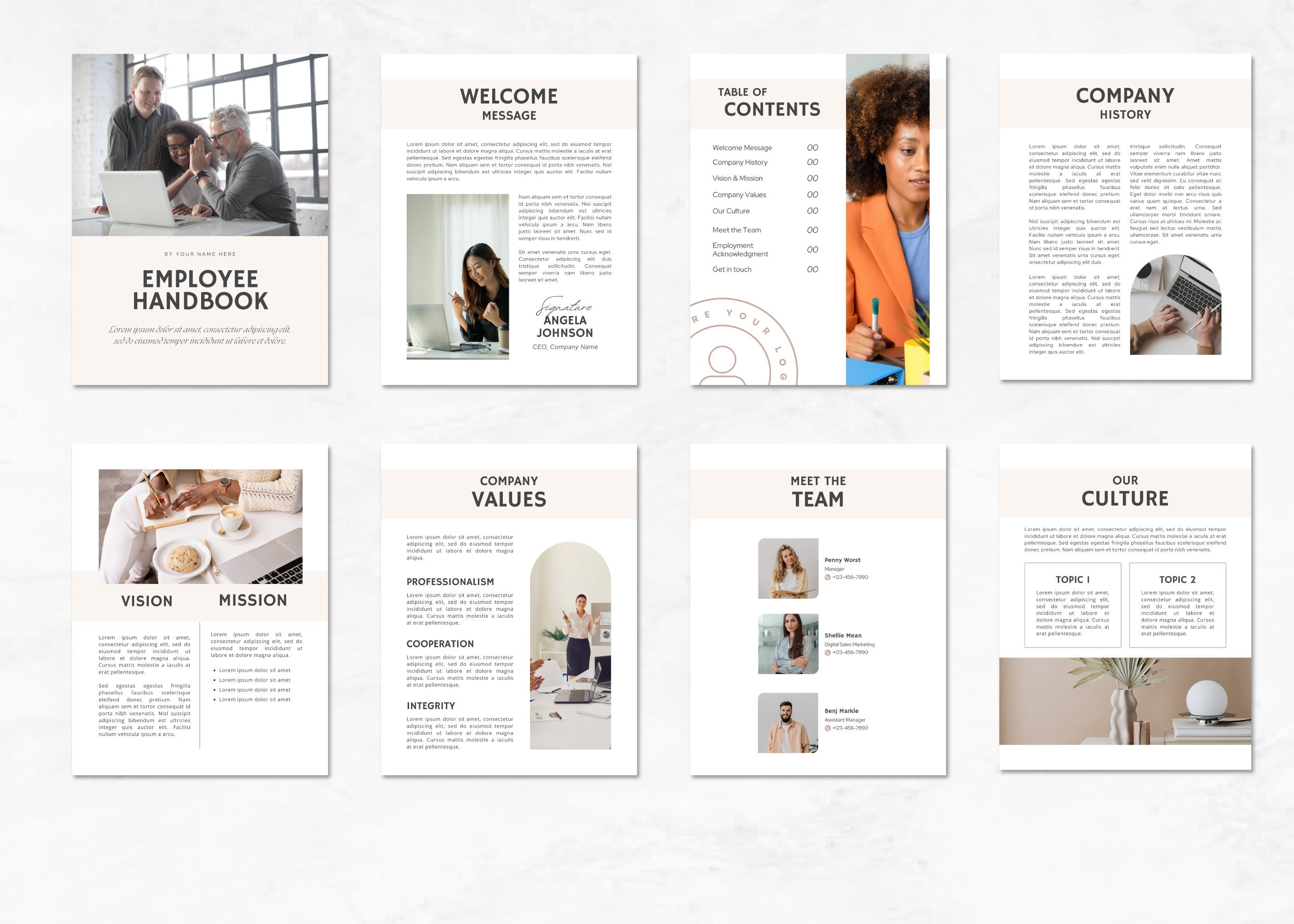 Editable Employee Handbook INSTANT DOWNLOAD New Hire - Etsy