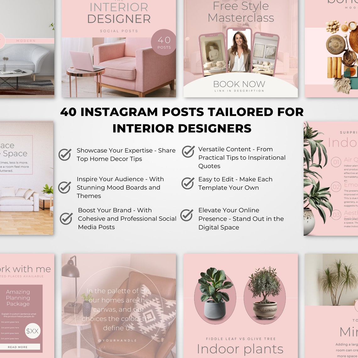 Interior Design Ig Post Templates | Minimalist Home Decor Template ...