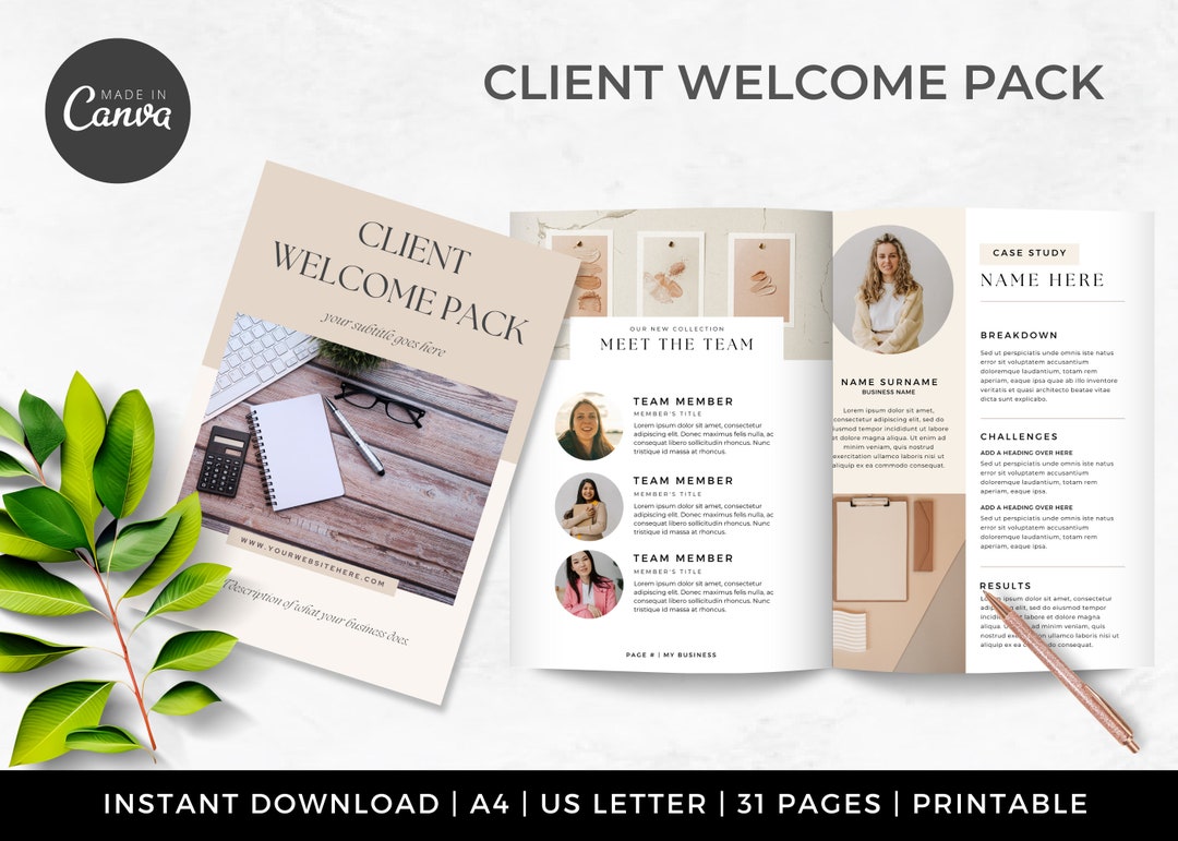 Welcome Pack for New Clients INSTANT DOWNLOAD Services Guide for ...