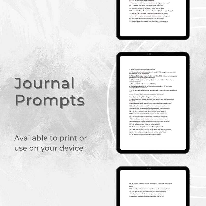 100 Journal Prompts INSTANT DOWNLOAD Writing Prompts, Printable, Self ...