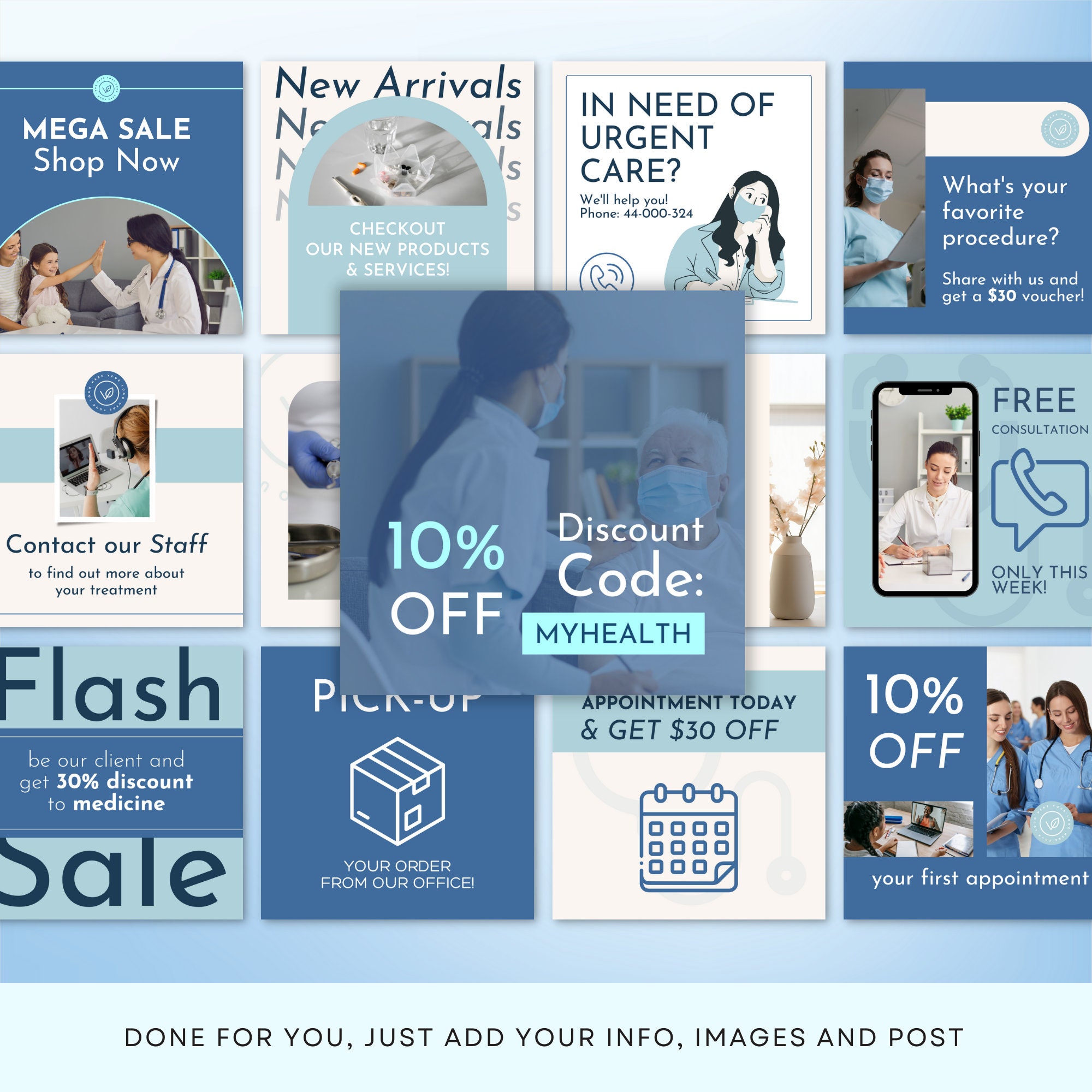 Medical Social Media Template | Physical Therapist | Editable in Canva ...