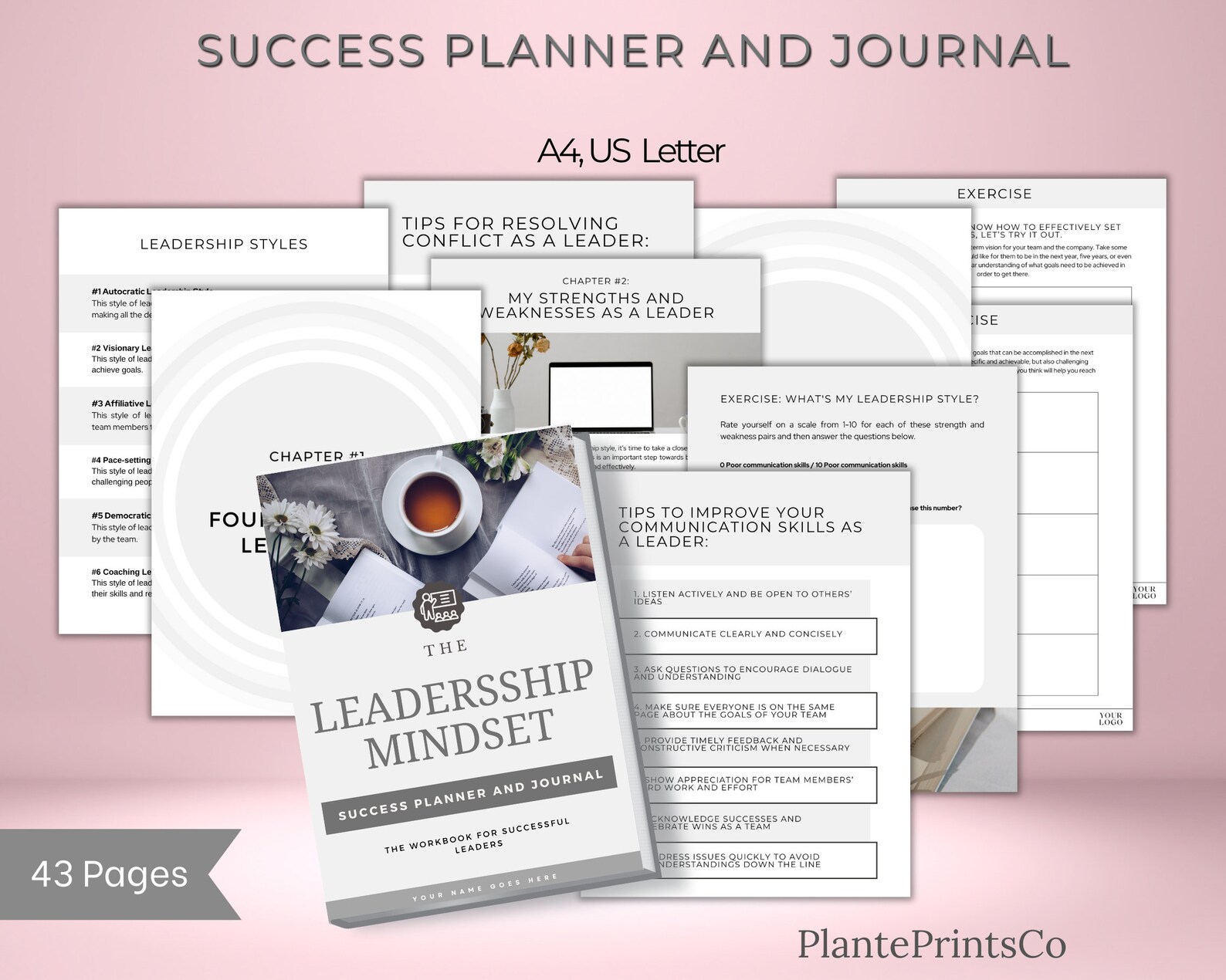Leadership Mindset, INSTANT DOWNLOAD, Leadership Development Planner ...