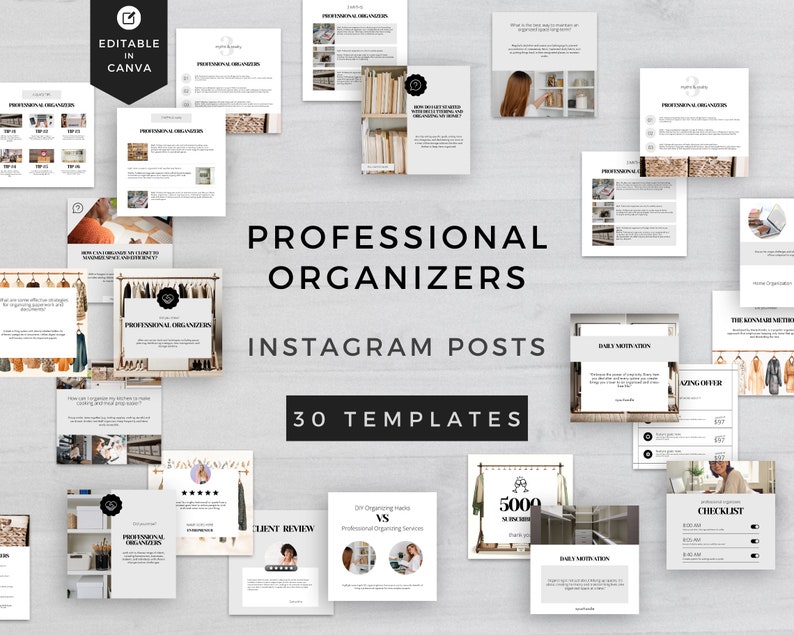 Instagram Templates for Professional Organizers | INSTANT DOWNLOAD ...