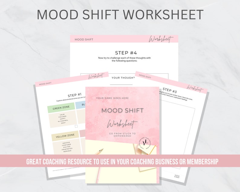 Mood Shift Worksheet INSTANT DOWNLOAD Done for You Life - Etsy