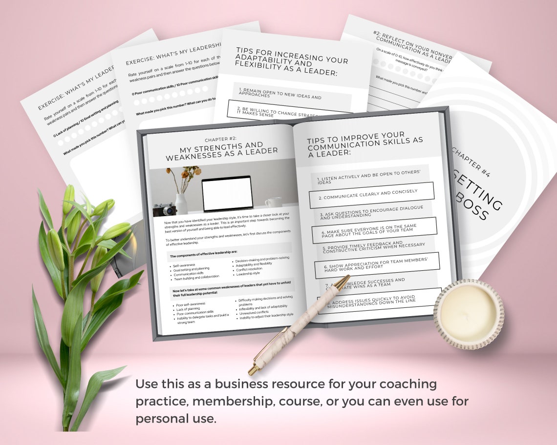 Leadership Mindset, INSTANT DOWNLOAD, Leadership Development Planner ...