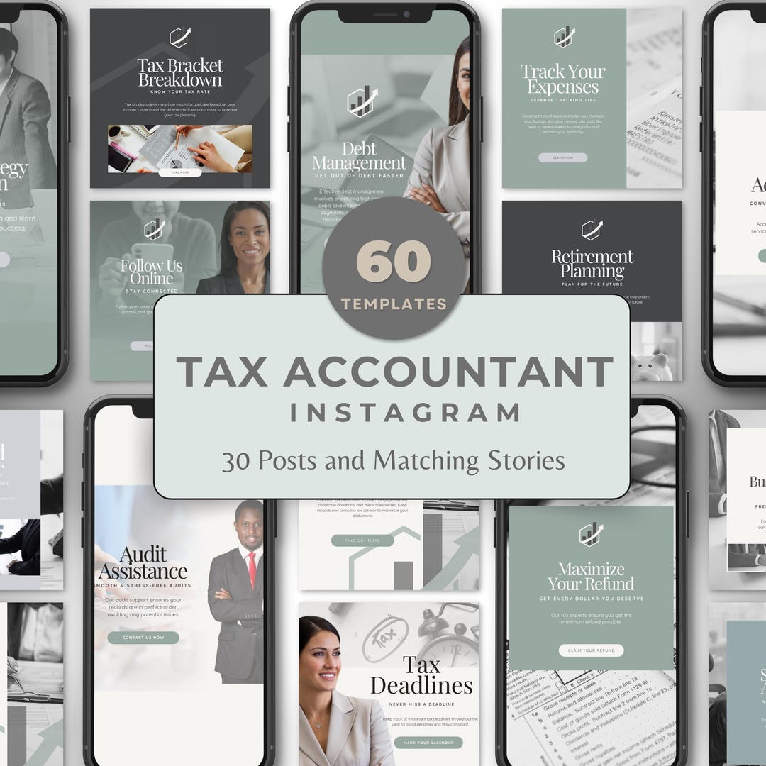Social Media Templates for Accountants | Financial Tax Advisor | Canva ...