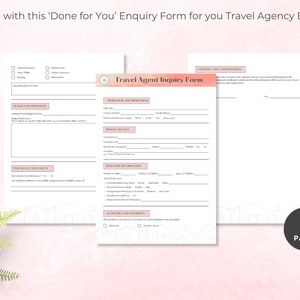 Travel Agent Questionnaire | INSTANT DOWNLOAD | Vacation Inquiry ...