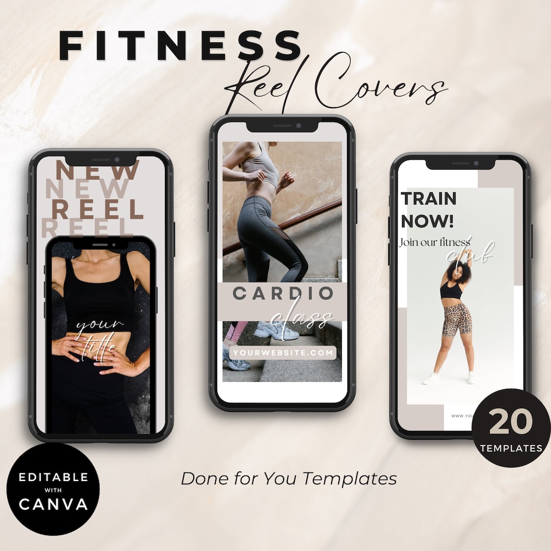 Personal Trainer Reel Cover Templates | Fitness Instagram Posts ...