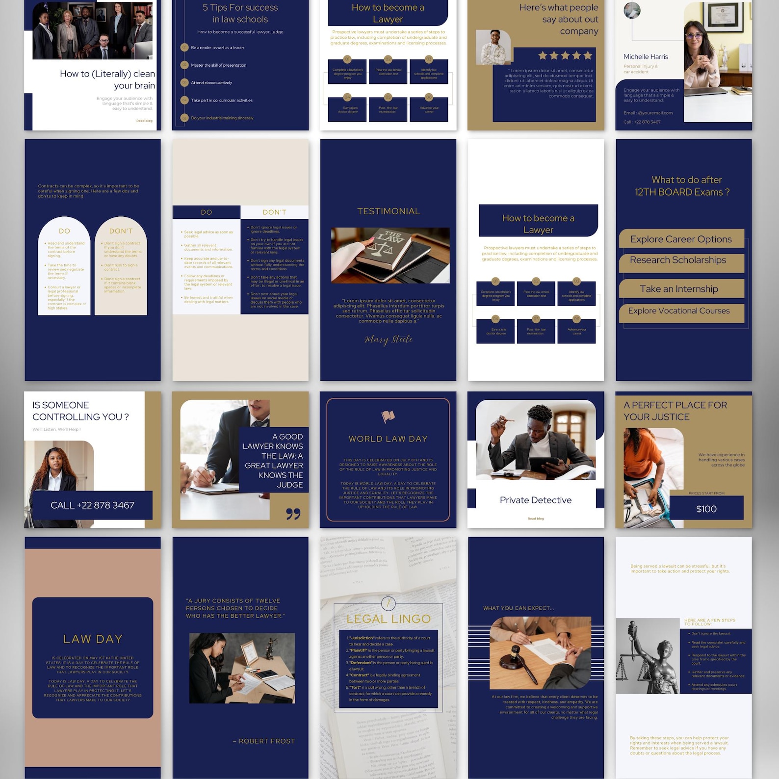 Editable Lawyer Story Posts | Social Media Graphics for Legal Practices ...