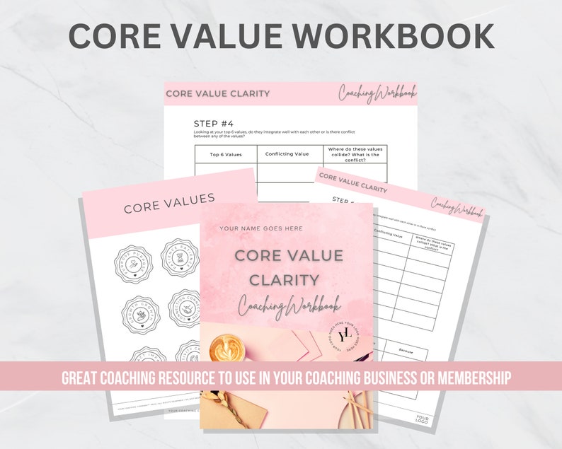 Core Values, Coaching Workbook, INSTANT DOWNLOAD, Coaching Tools, Life ...