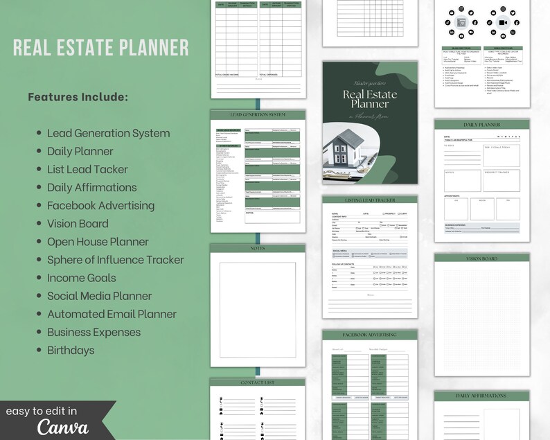 Real Estate Tracker | INSTANT DOWNLOAD | Digital Planner for Realtors ...