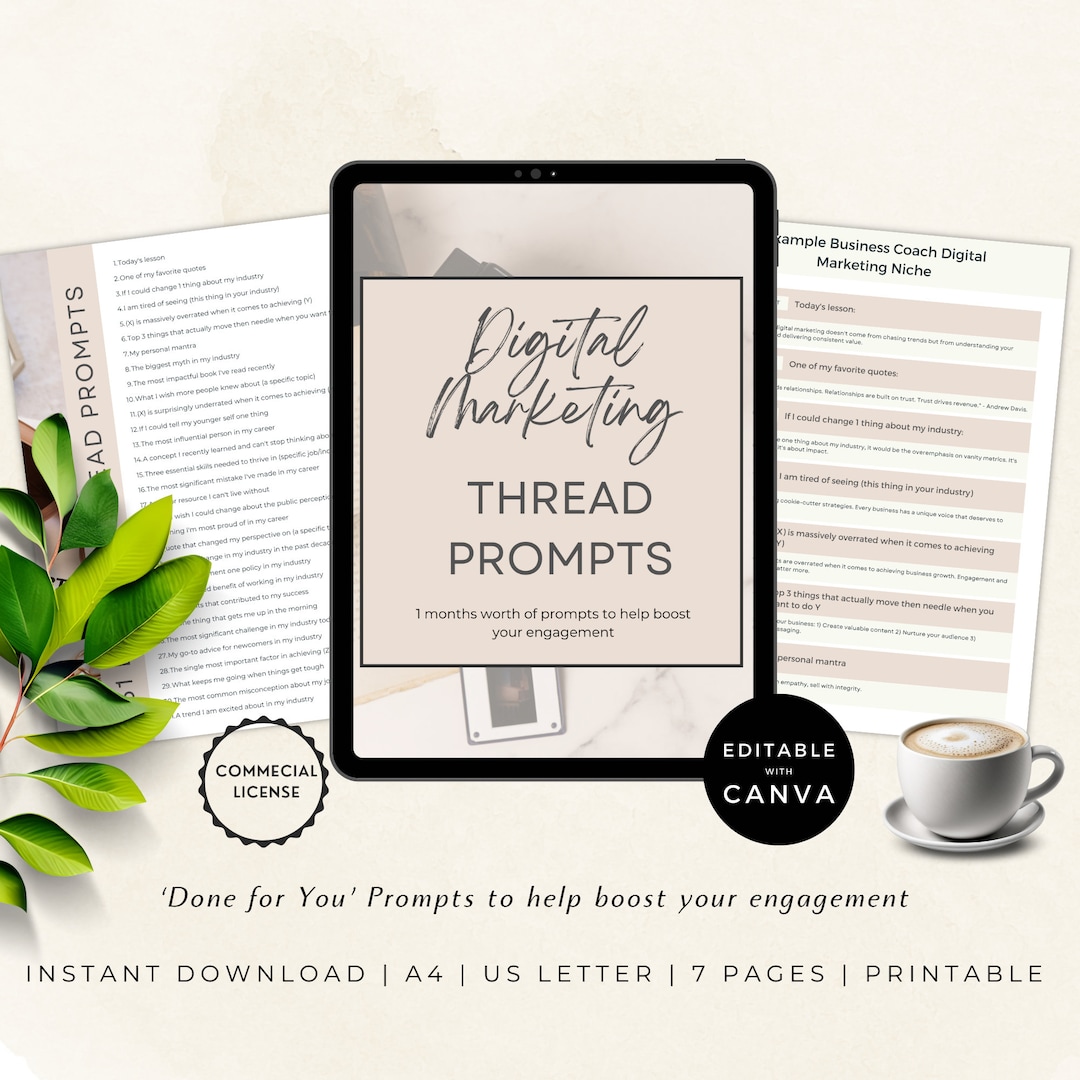 Thread Prompts for Digital Marketing | 31 Days of Content | Threads ...