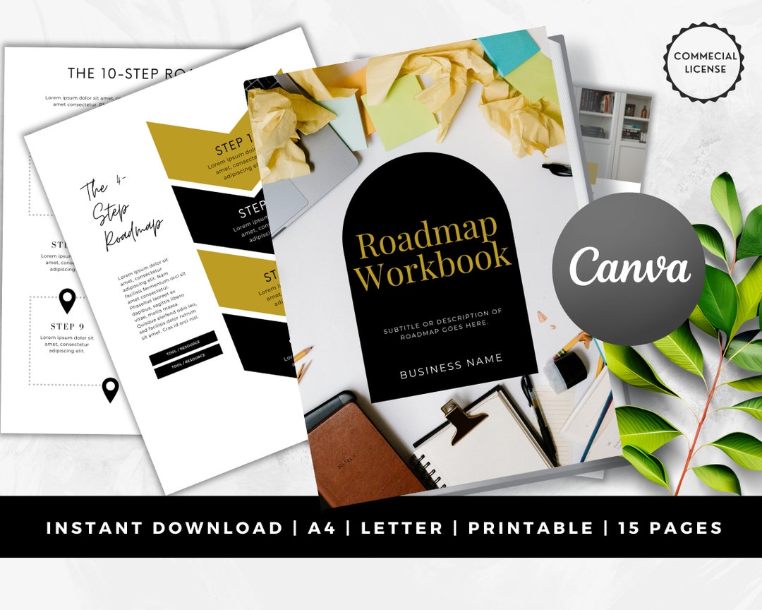 Roadmap Workbook, Done for You, Coaching Template, Course Creators, Canva Template, Business ...