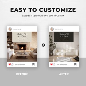 Interior Design Ig Post Templates | Minimalist Home Decor Template ...