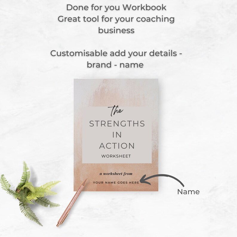Strengths in Action Worksheet, INSTANT DOWNLOAD, Done for You, Coaching ...