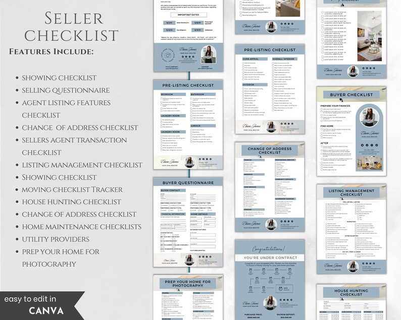 Real Estate Checklist Bundle | INSTANT DOWNLOAD | Home Seller & Buyer ...