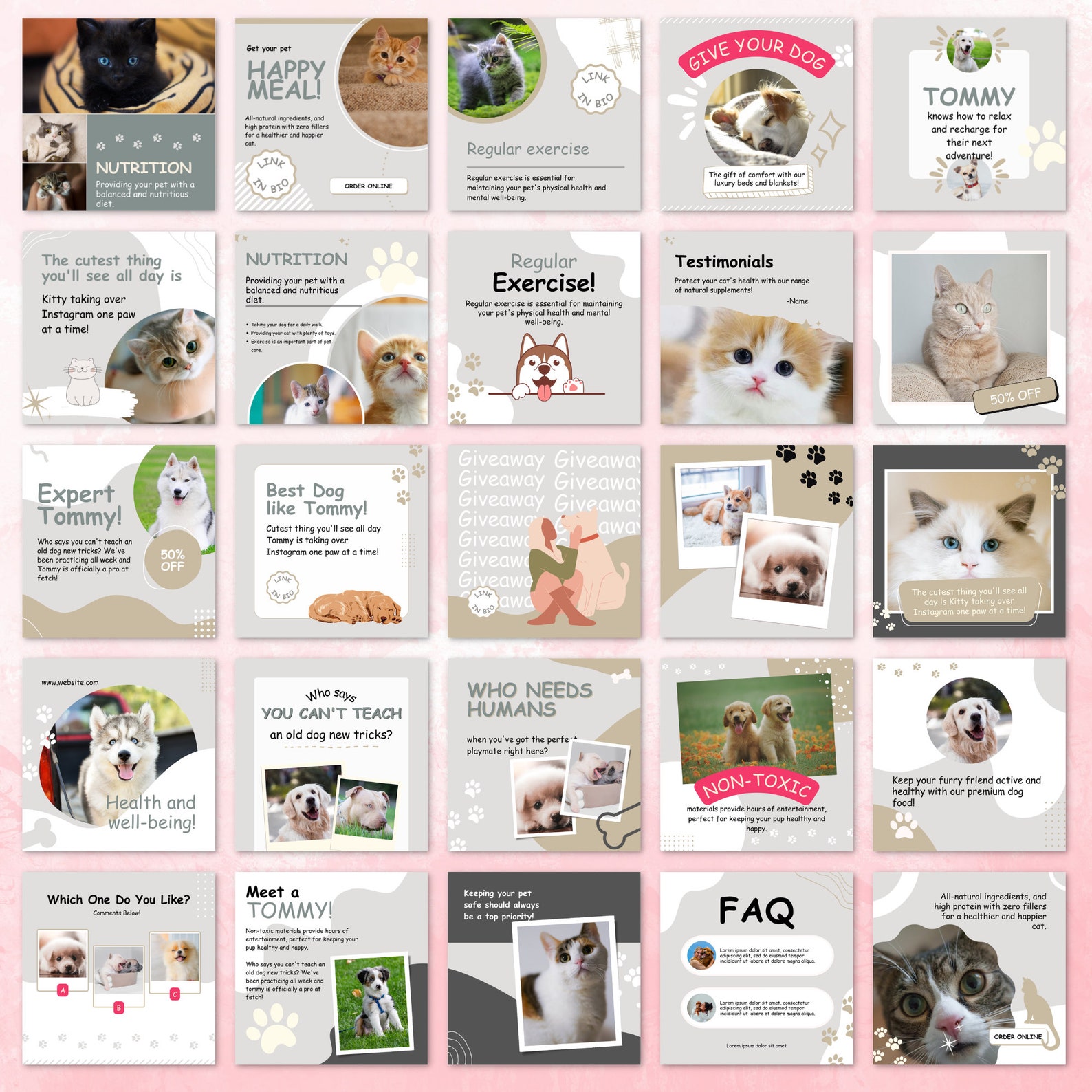 Pet Instagram Templates | Dog Instagram Templates | Dog Instagram Icons ...