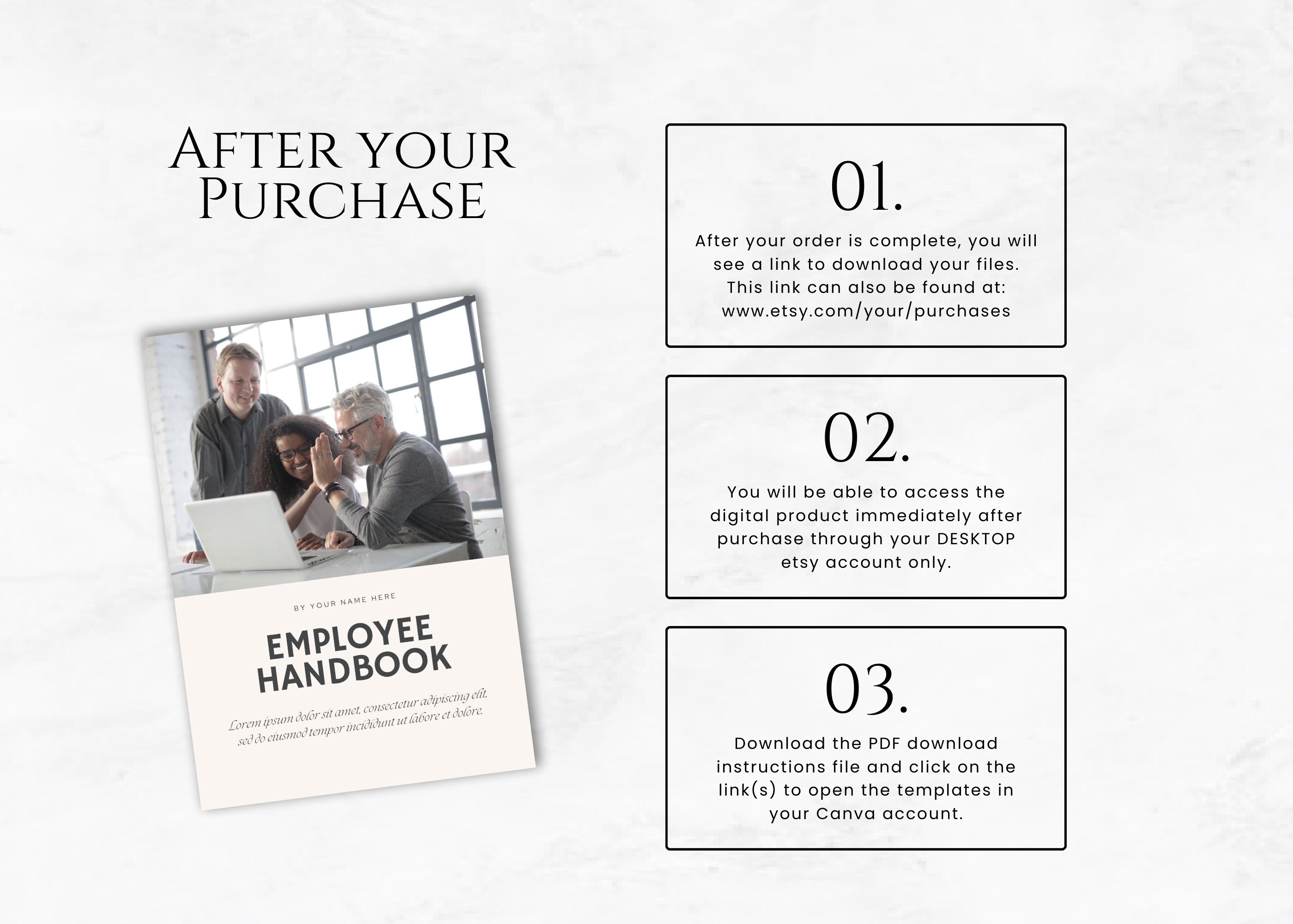 Editable Employee Handbook | INSTANT DOWNLOAD | New Hire | Company Handbook | Employee Welcome ...
