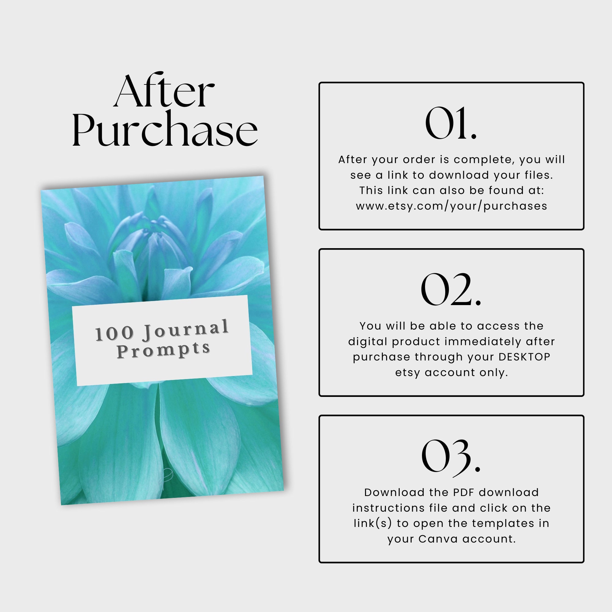 100 Journal Prompts INSTANT DOWNLOAD Writing Prompts, Printable, Self ...