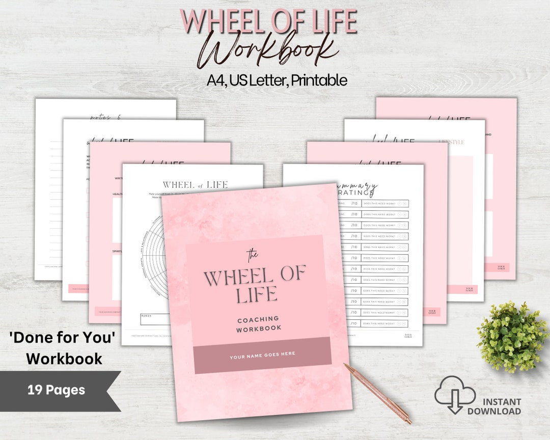Wheel of Life Workbook, INSTANT DOWNLOAD, Coaching Worksheet, Workbook ...