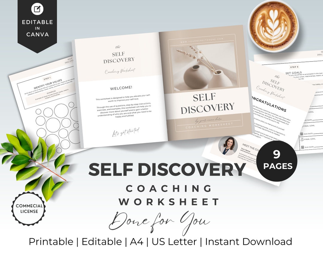Coaching Canva Templates | INSTANT DOWNLOAD | Self Discovery | Done for ...