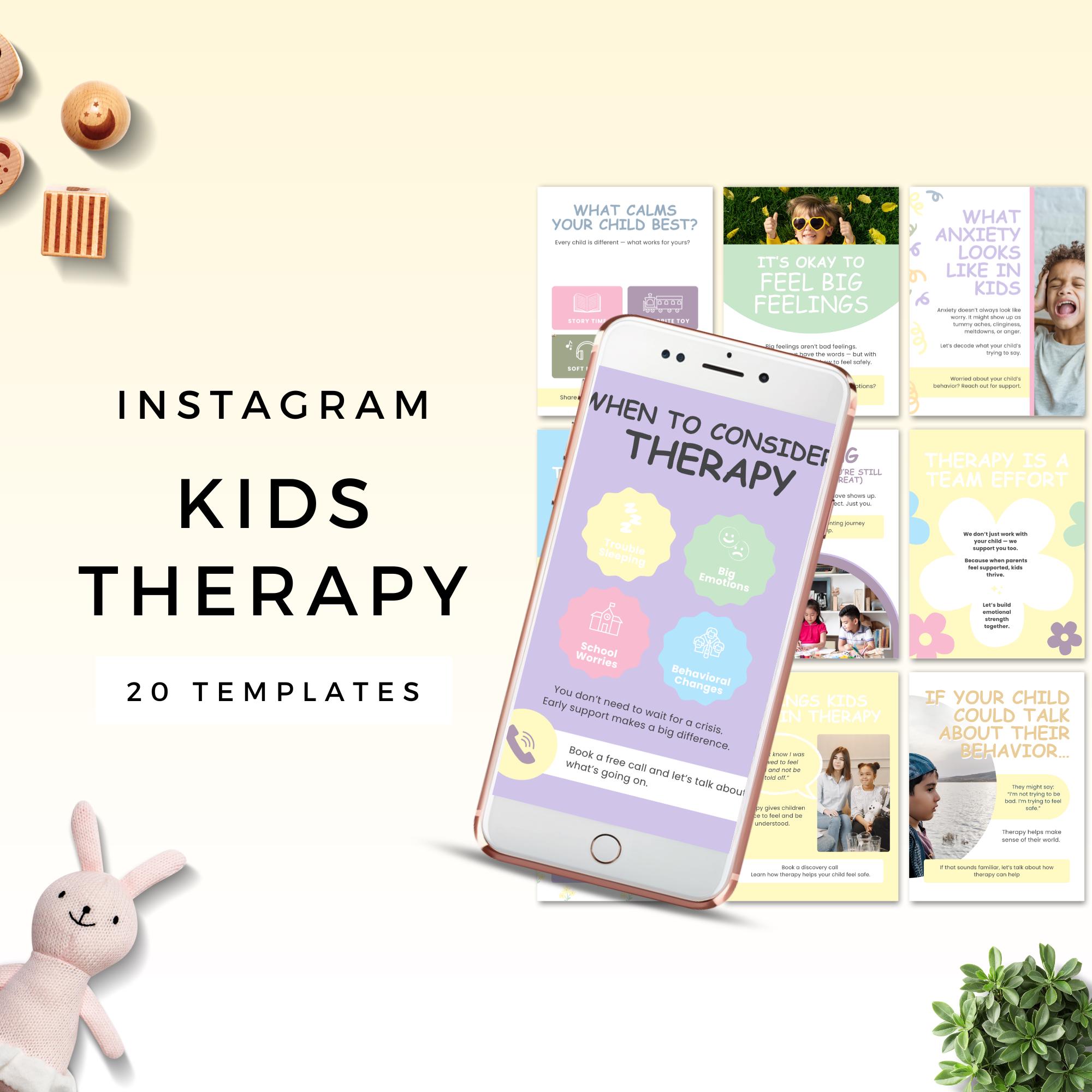 Kids Therapy Social Media Templates | Unique Child Development ...