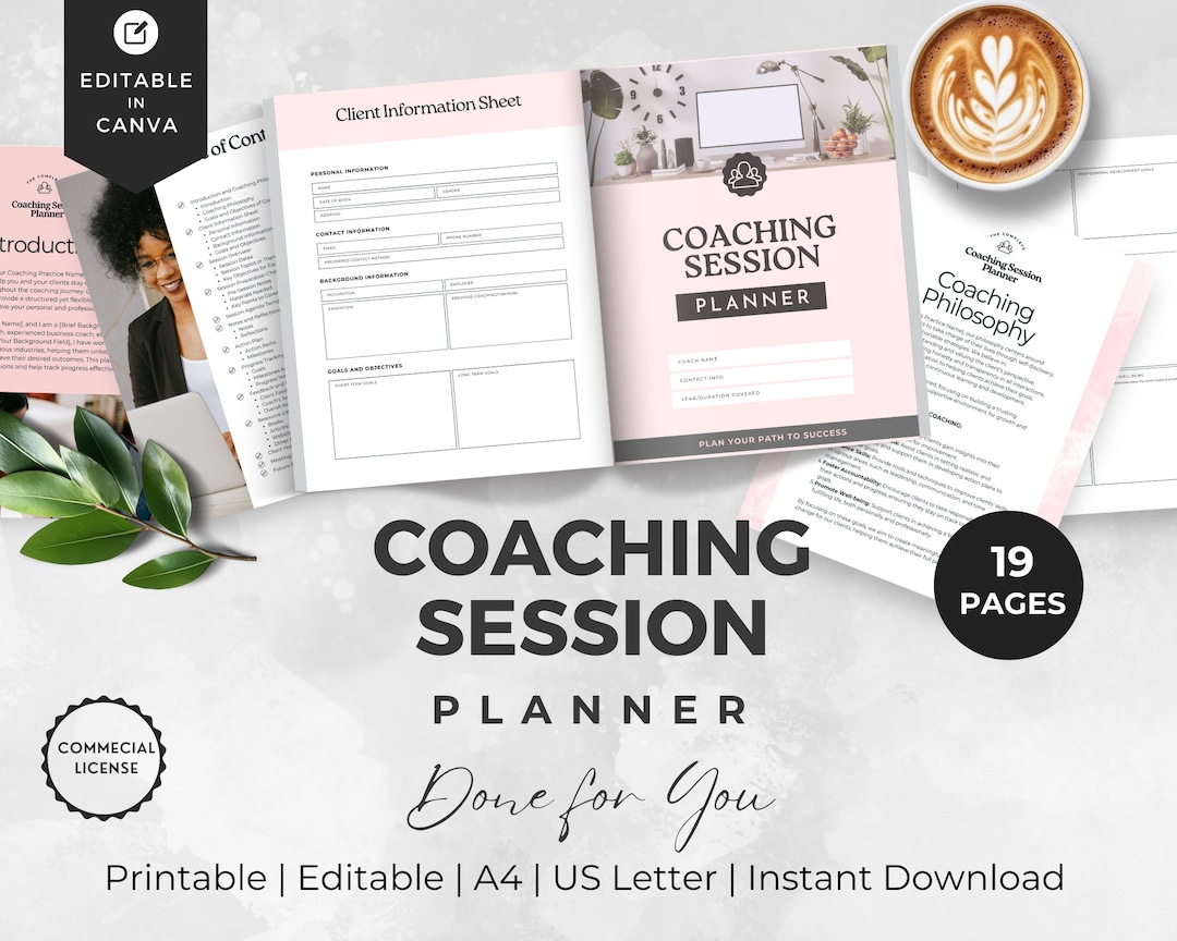 Business Coaching Session Plan Template | Coaching Session Notes ...