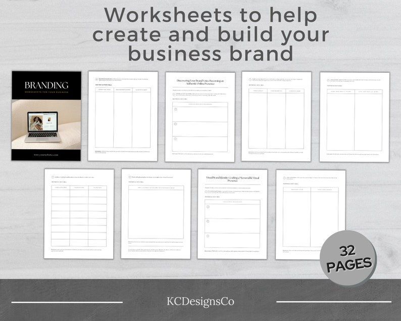 Branding Worksheet | INSTANT DOWNLOAD | Branding Kit | Brand Design Kit ...