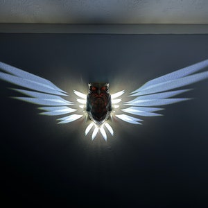 Owl Wall Light Battery Powered. - Etsy